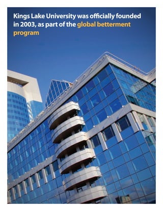 Kings Lake University Brochure | PDF | Professional School ...