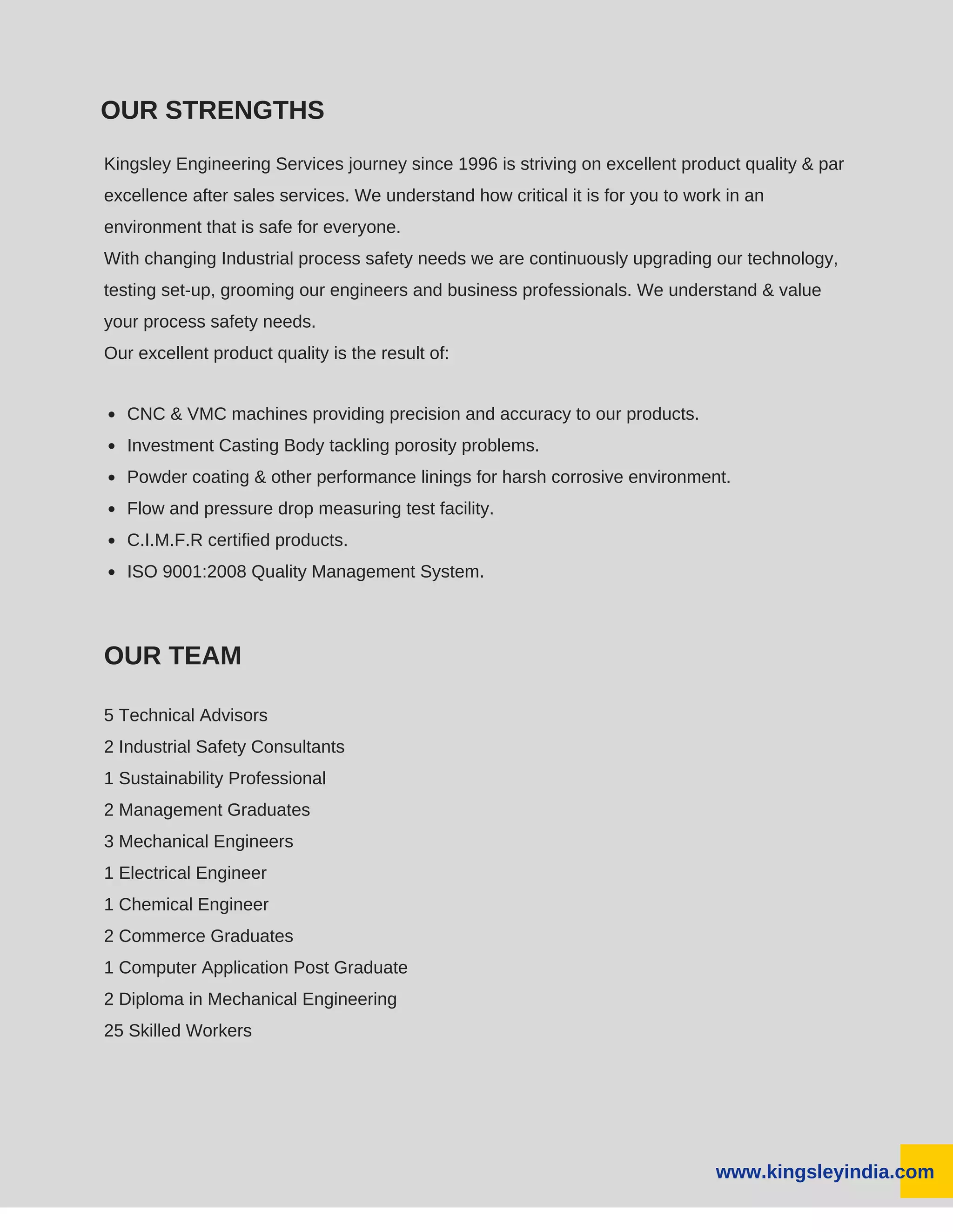 Kingsley Engineering Services Company Profile | PDF