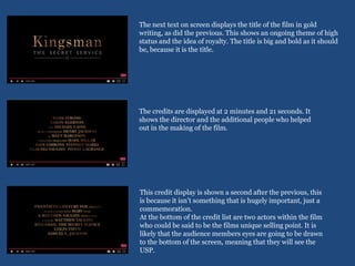 Kingsman Trailer Analysis | PPT