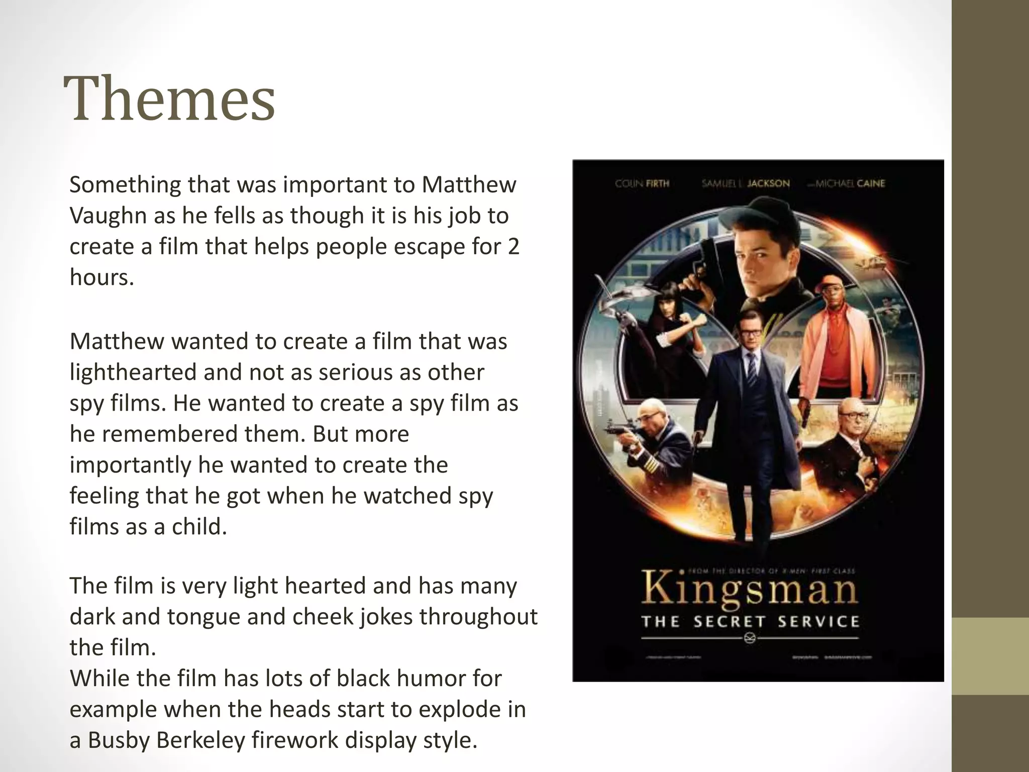 Kingsman: The Secret Service Research Task | PPTX