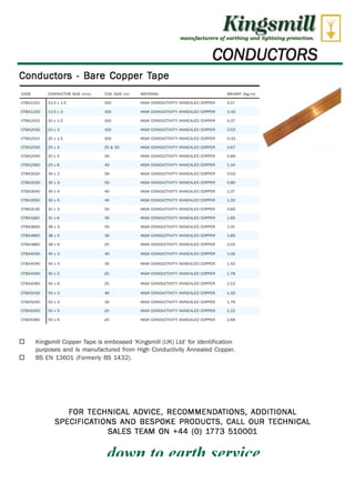Kingsmill Copper Earth Tape - Bare | PDF