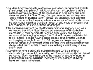 King's model-Geomorhology Chapter | PPT
