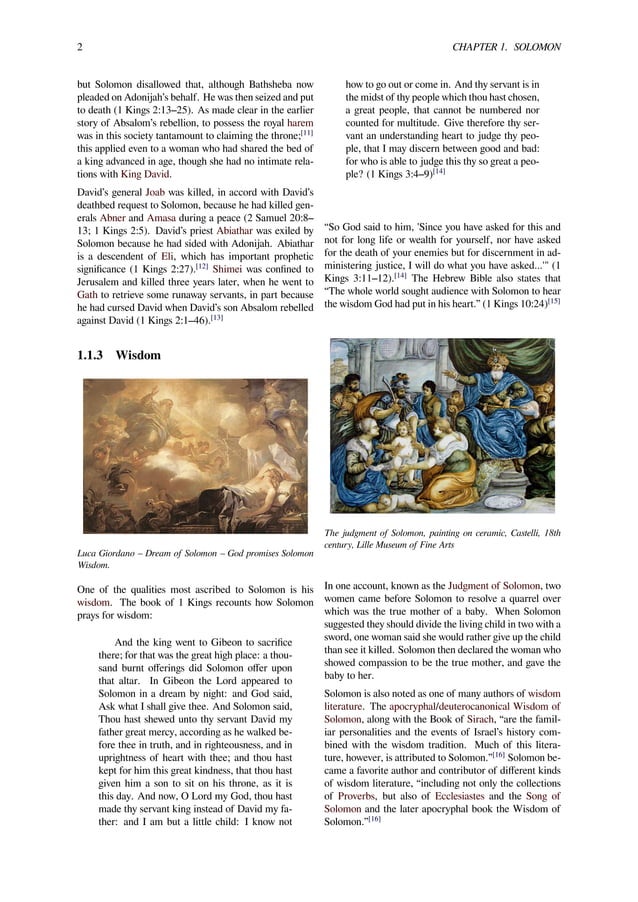 Kings of Israel King Solomon A Full Study of Solomon and Solomon’s ...