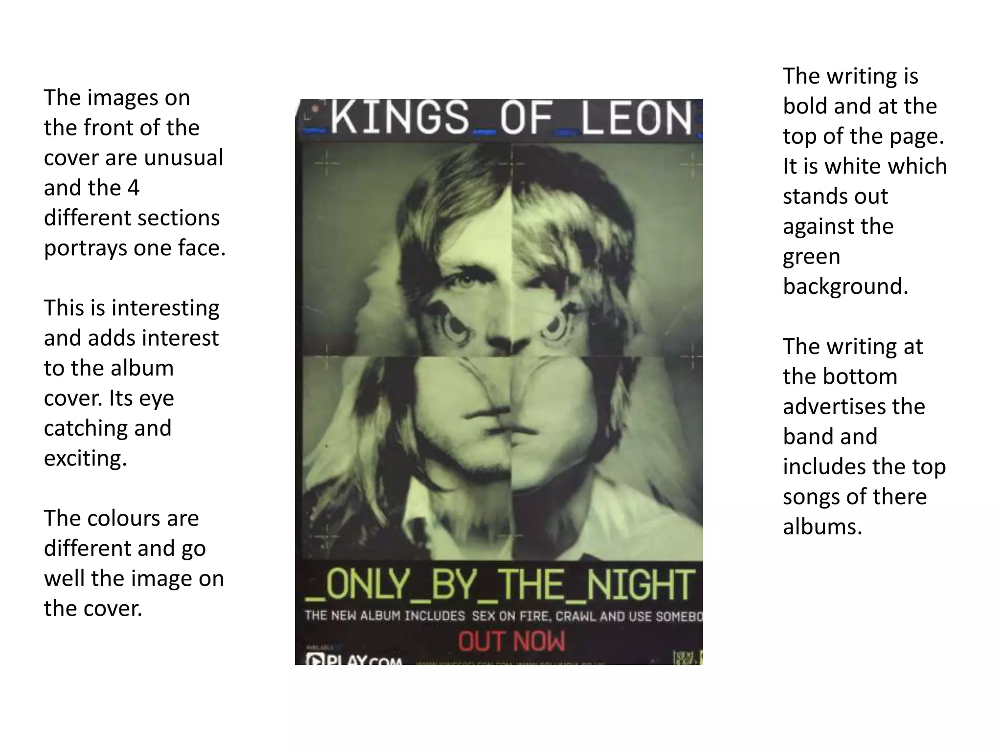 Kings of leon album cover analysis | PPTX