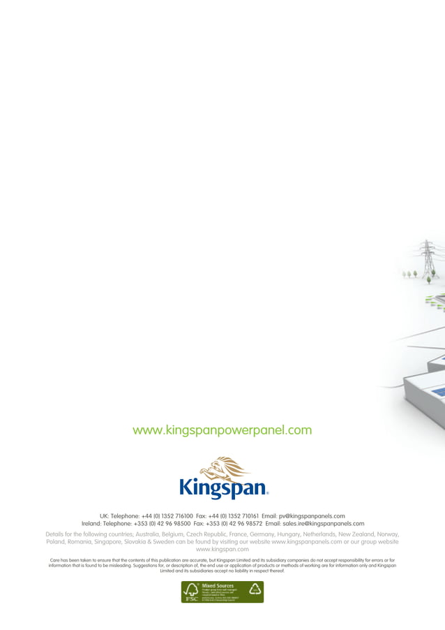 Kingspan power panel | PDF | Gas and Electric | Home Utilities