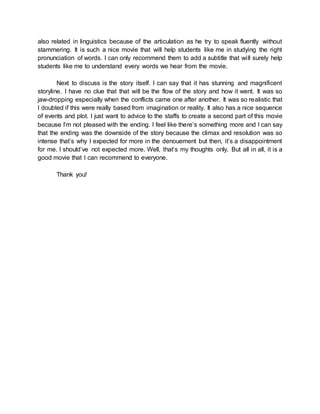 Movie Critique | DOCX