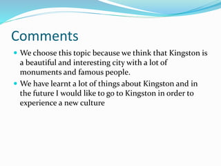 Kingston fact sheet | PPT