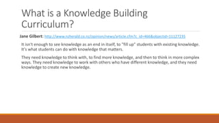 KingsWay Middle School Knowledge Building Curriculum | PPTX