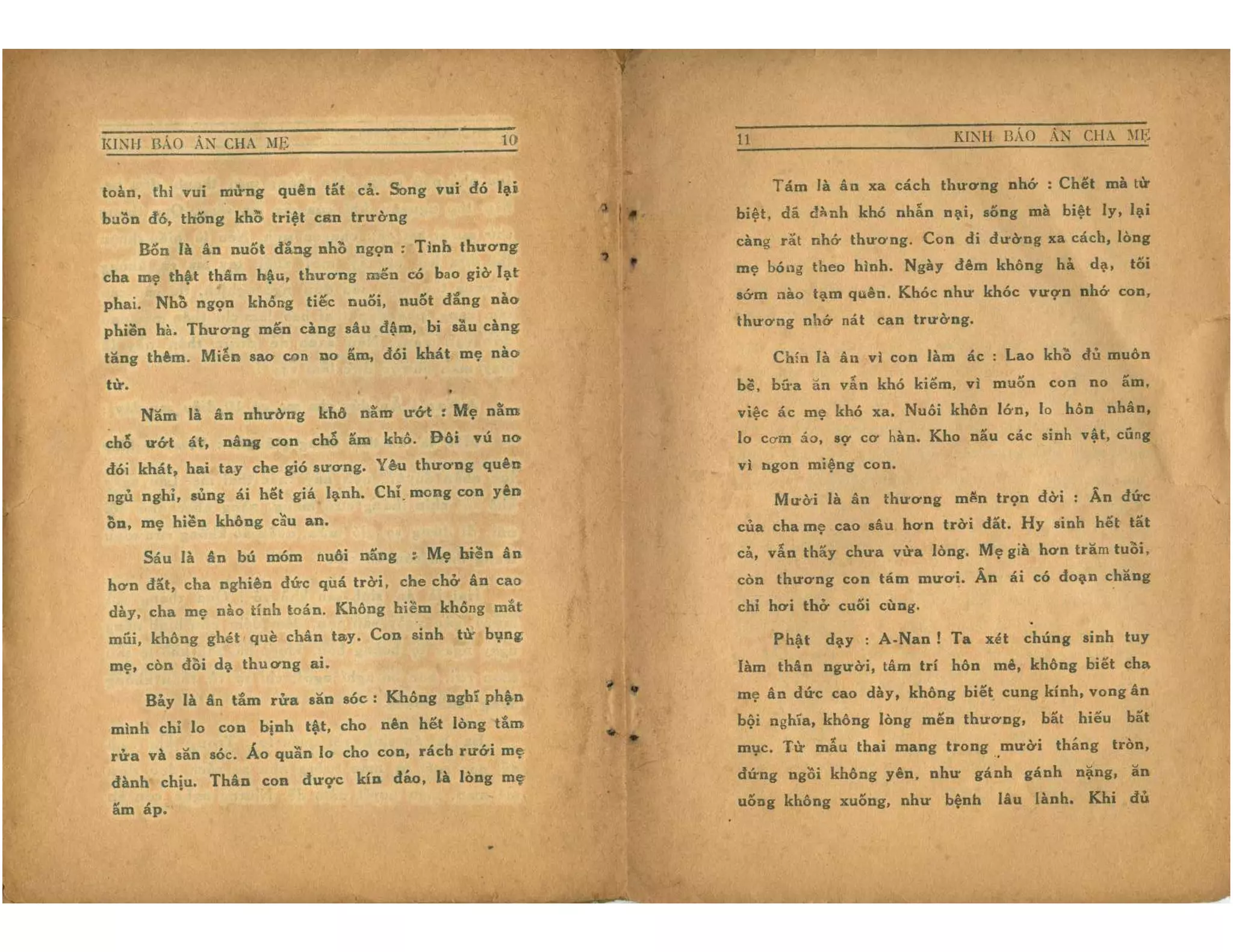 Kinh bao an cha me | PDF