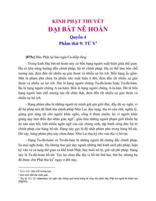 Kinh Phật Thuyết Đại Bát Nê Hoàn Phẩm thứ 9 | PDF