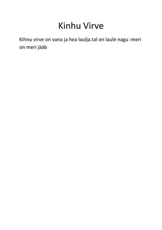 Kinhu virve | PDF