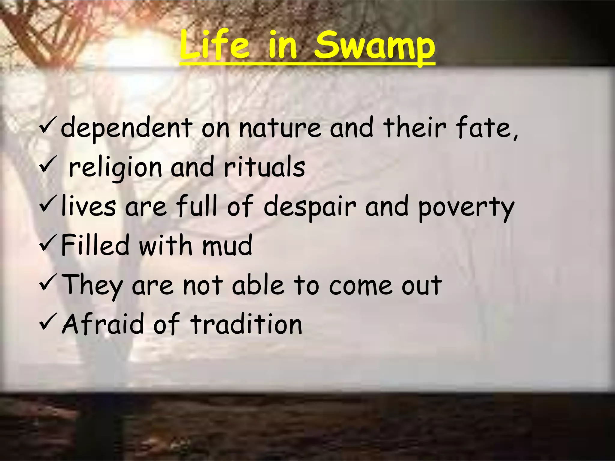What is the meaning of Swamp? How Wole Soyinka has used it symbolically ...