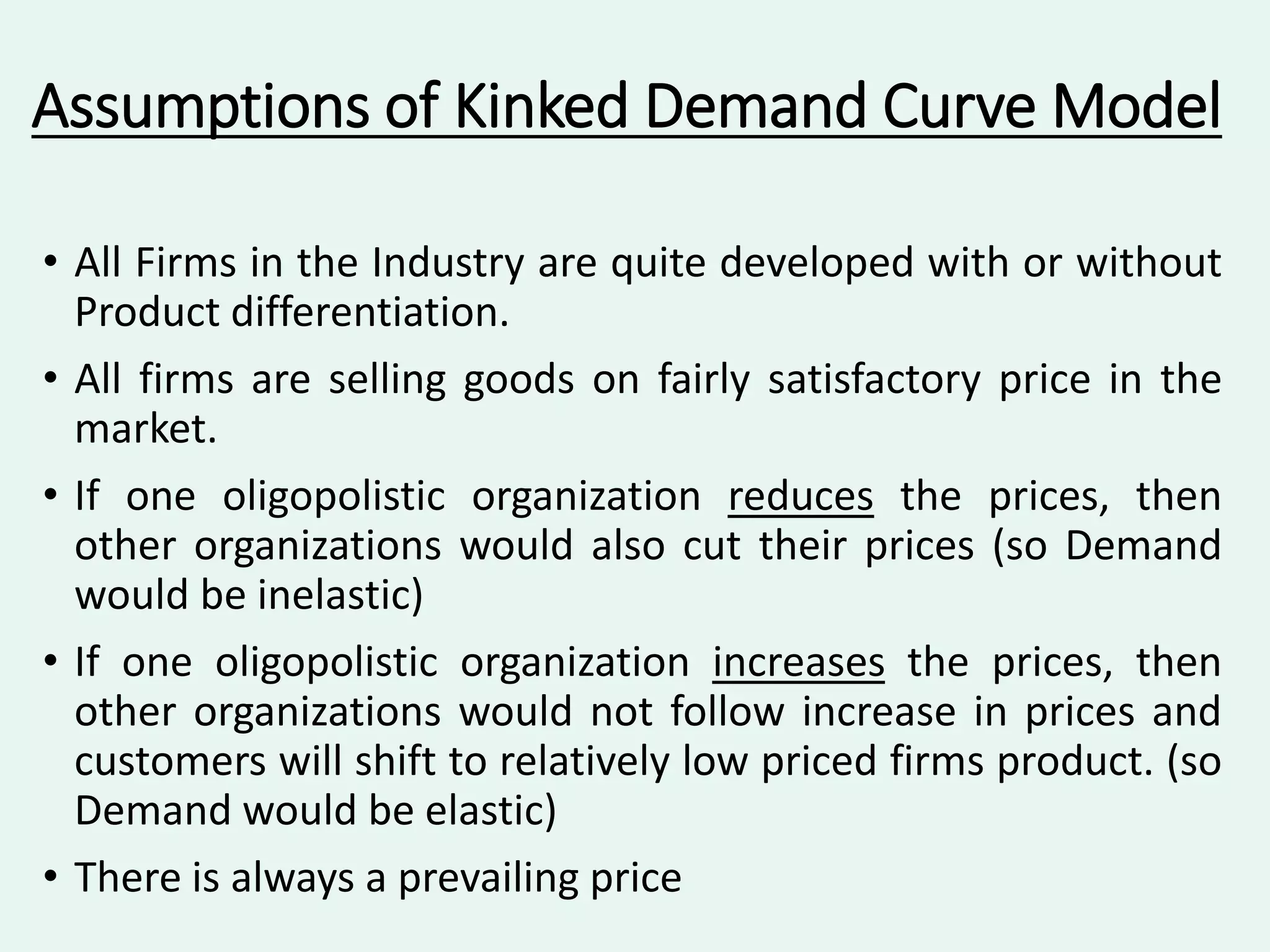 Kinked demand curve model | PPTX