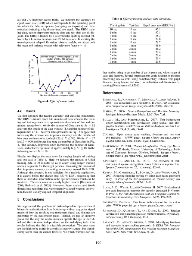 Kinnunen Towards Task Independent Person Authentication Using Eye Movement Signals | PDF ...
