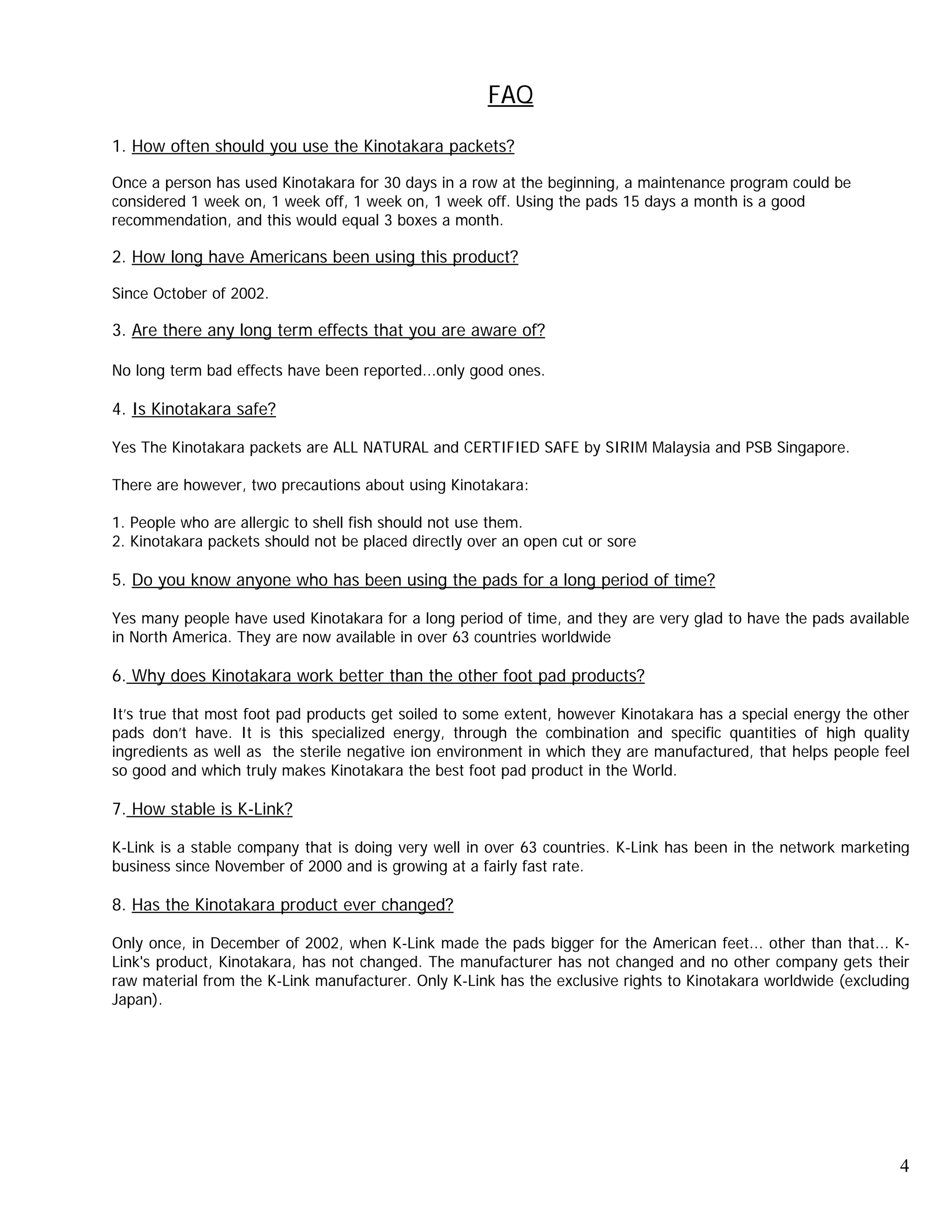 Kinotakara ingredients pad_comparison | PDF