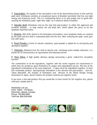 Kinotakara ingredients pad_comparison | PDF | Foot Health | Diseases ...