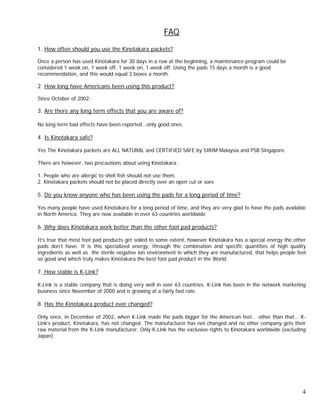 Kinotakara ingredients pad_comparison | PDF | Foot Health | Diseases ...