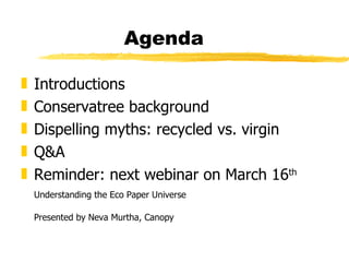 Dispelling Myths: Recycled vs. Virgin Fiber | PPT