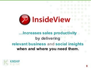 KINSHIP digital Social CRM ( InsideView for MS Dynamics ) | PPT
