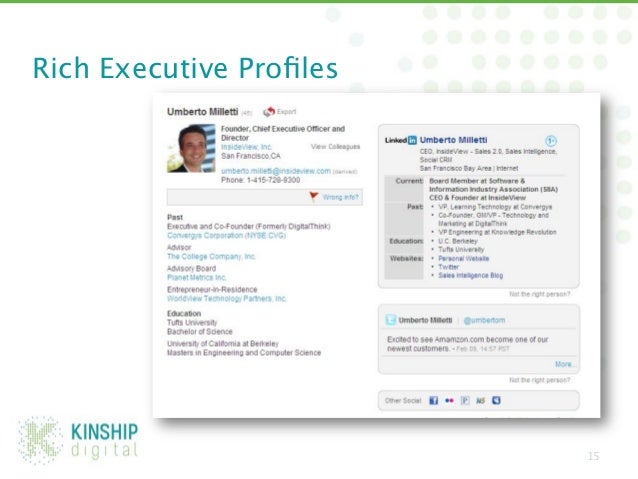 KINSHIP digital Social CRM ( InsideView for MS Dynamics ) | PPT