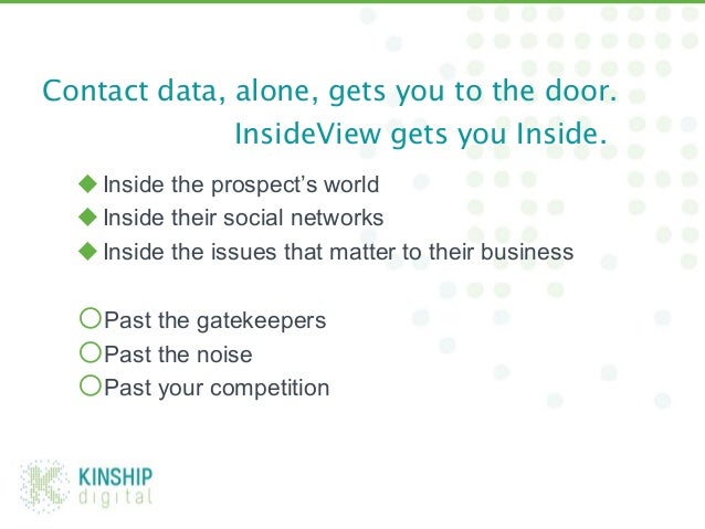 KINSHIP digital Social CRM ( InsideView for MS Dynamics ) | PPT