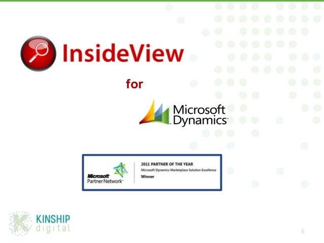 KINSHIP digital Social CRM ( InsideView for MS Dynamics ) | PPT