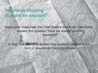 Learning to Manage Brand Reputation Risk - Assurance Mapping | PPT