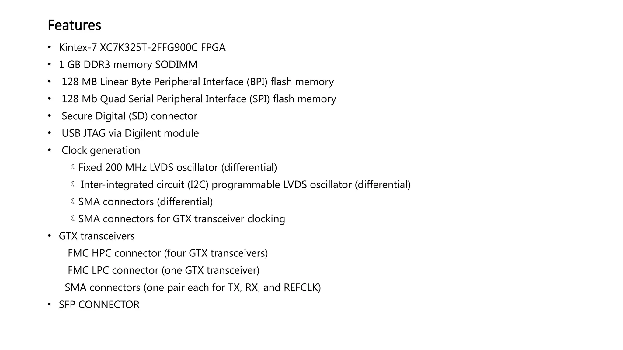 kintex7 fpga board details for vlsi design | PPTX