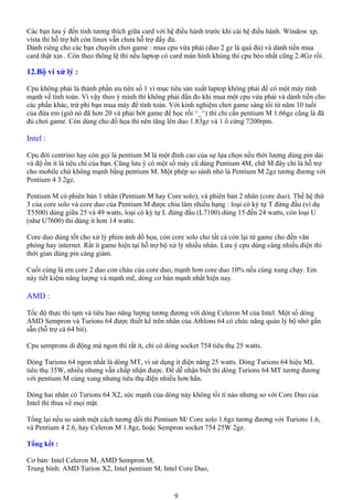 Kiến thức cần biết trước khi mua laptop | DOC