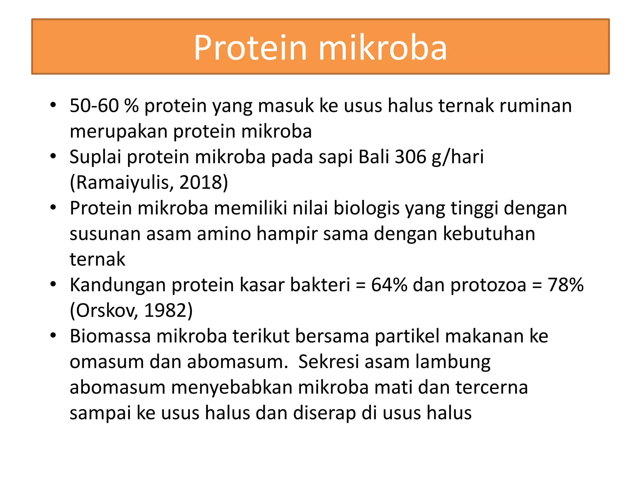 Mikroba rumen ruminansia | PPSX