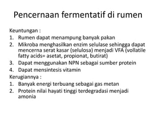 Sistem pencernaan ruminansia | PPSX