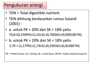Teknik analisa daya cerna pada ruminansia | PPSX