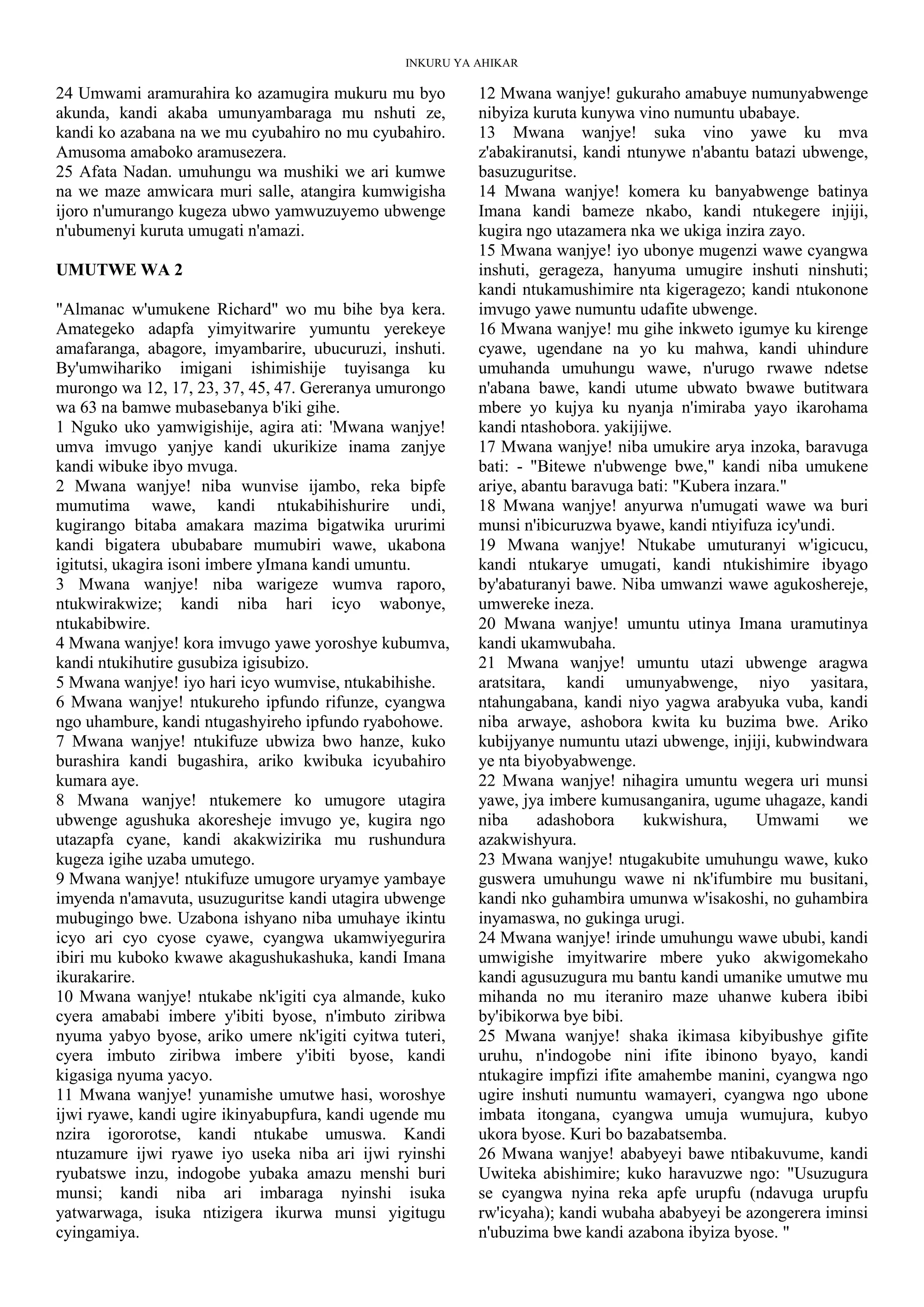 Kinyarwanda - The Story of Ahikar the Grand Vizier of Assyria.pdf