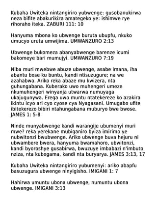Kinyarwanda True Wisdom Tract.pdf | Spirituality | Religion & Spirituality