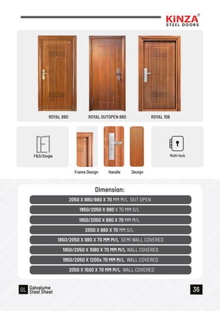 Kinza Steel Door Price List with Catalogue | PDF
