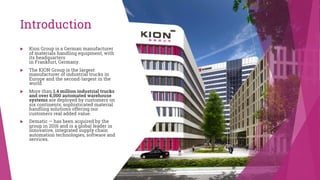 Kion Group & Dematic Supply Chain Solutions | PDF