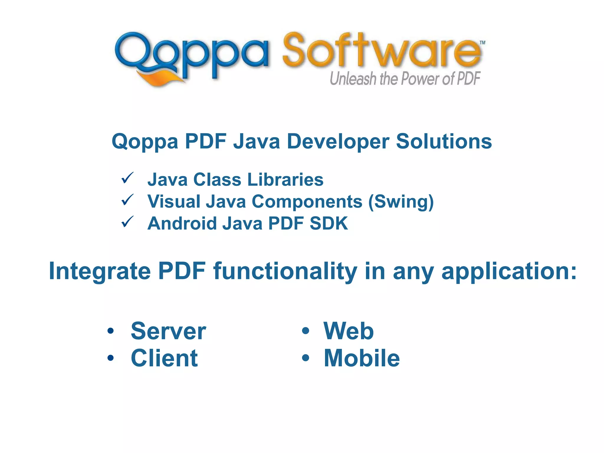 2014 Qoppa Software PDF Solutions | PPTX