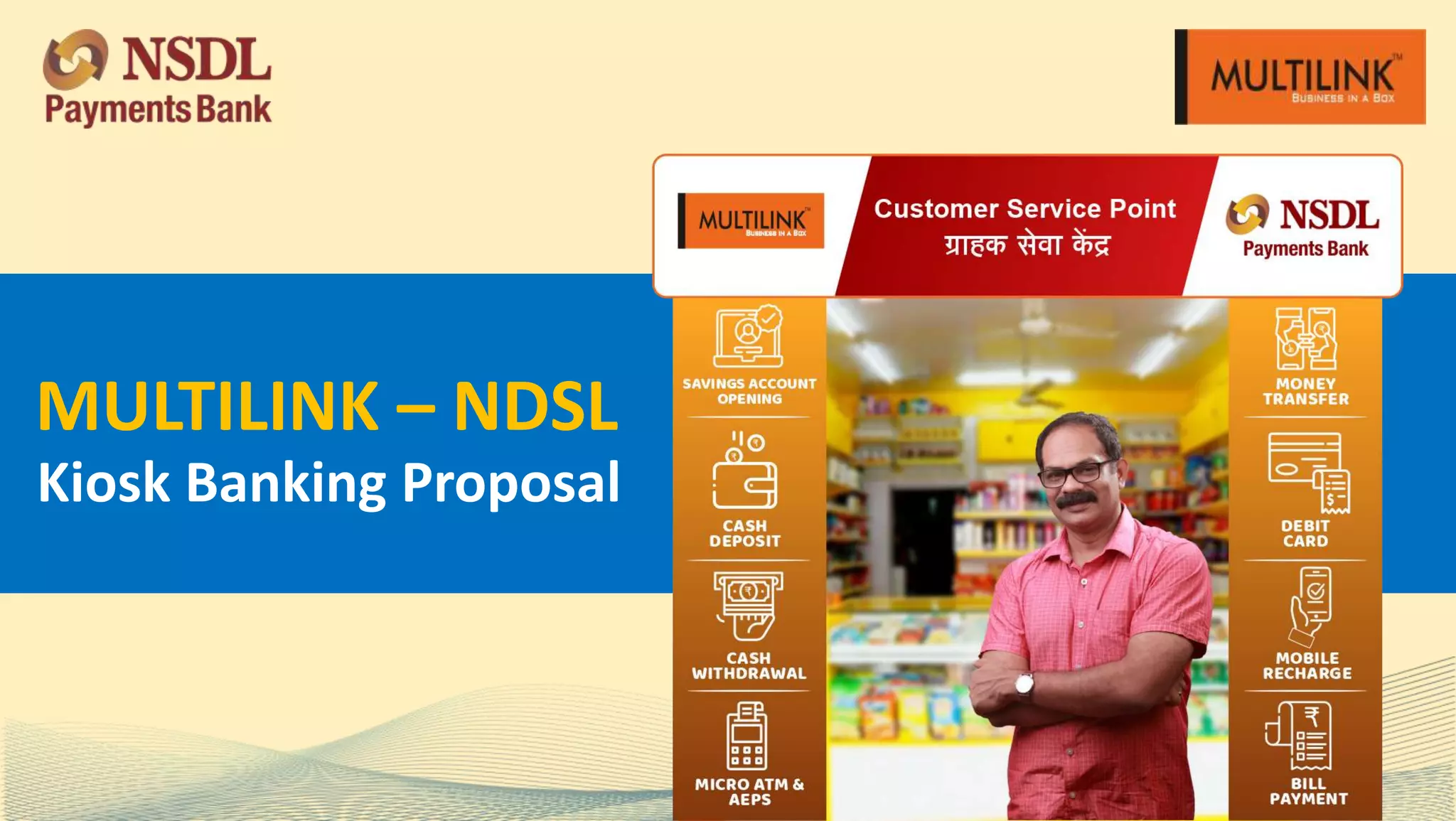 MULTILINK - NSDL KISOK BANKING PROPOSAL | PPTX | Credit Cards | Personal Debt