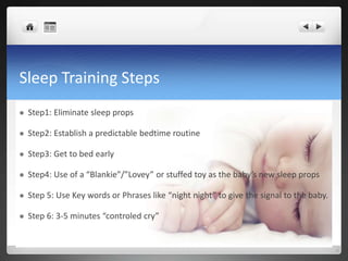 Kiosk project about baby sleep training introduction | PPT