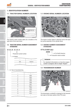 Kioti daedong cs2610 (euau) tractor service repair manual | PDF
