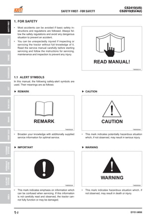 Kioti daedong cs2610 (euau) tractor service repair manual | PDF