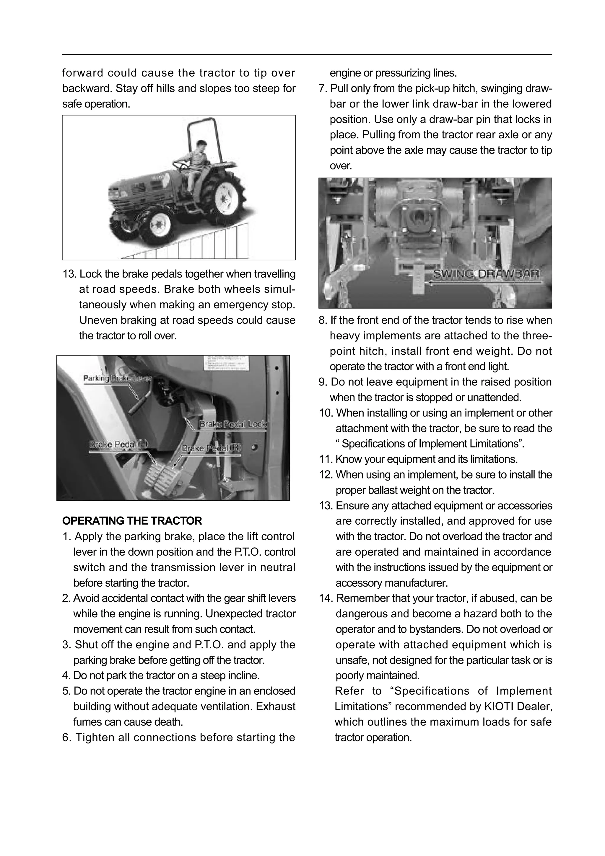 Kioti daedong dk45 tractor operator manual | PDF