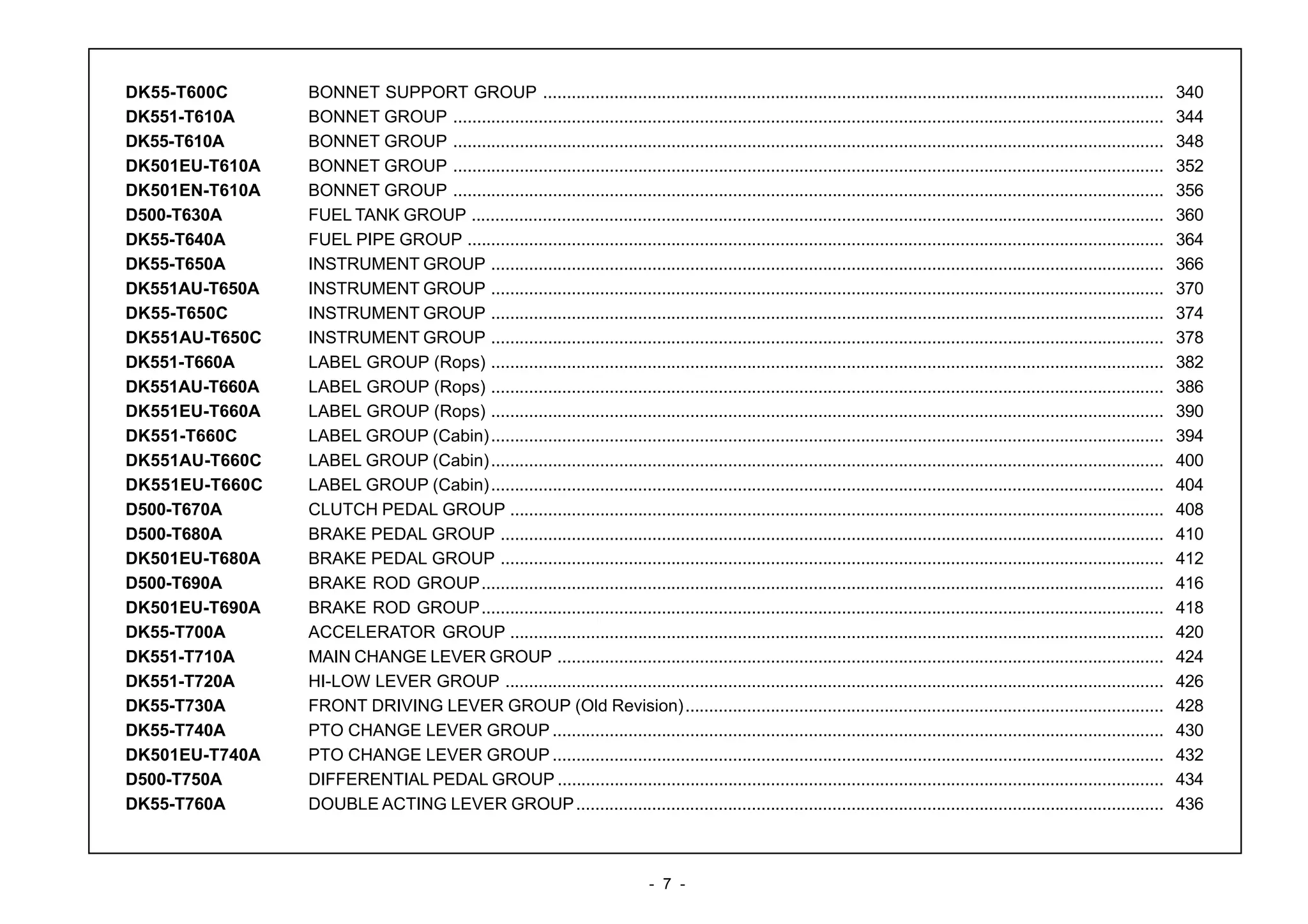 Kioti daedong dk55 tractor parts catalogue manual | PDF
