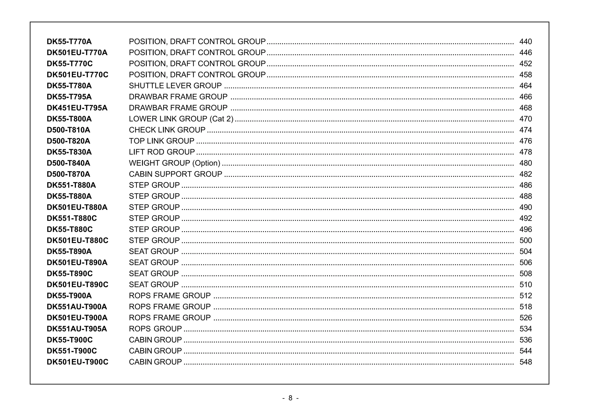 Kioti daedong dk55 tractor parts catalogue manual | PDF