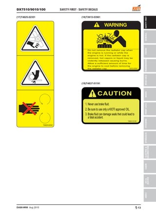 Kioti daedong dx100 tractor service repair manual | PDF