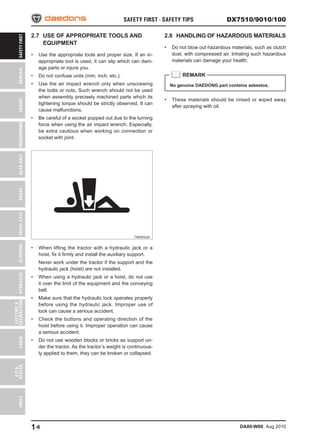 Kioti daedong dx100 tractor service repair manual | PDF