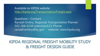 KIPDA Regional Freight Mobility Study | PPTX