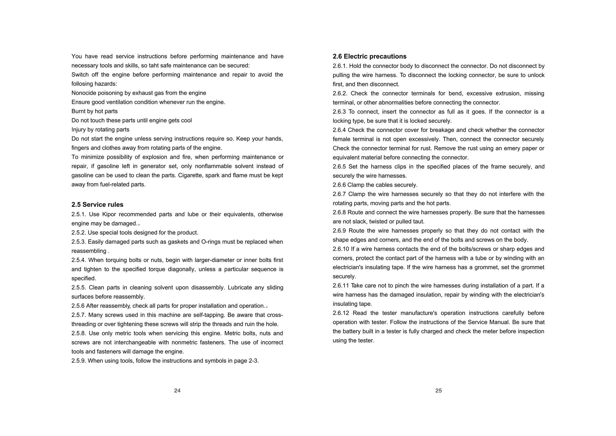 Kipor diesel-gen-service manual | PDF