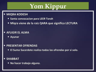 YOM KIPPUR - El Día de la Expiación | PPT
