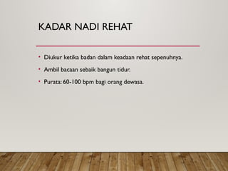 Kiraan Kadar Nadi Karvonen nadi mak nadi rehat | PPTX
